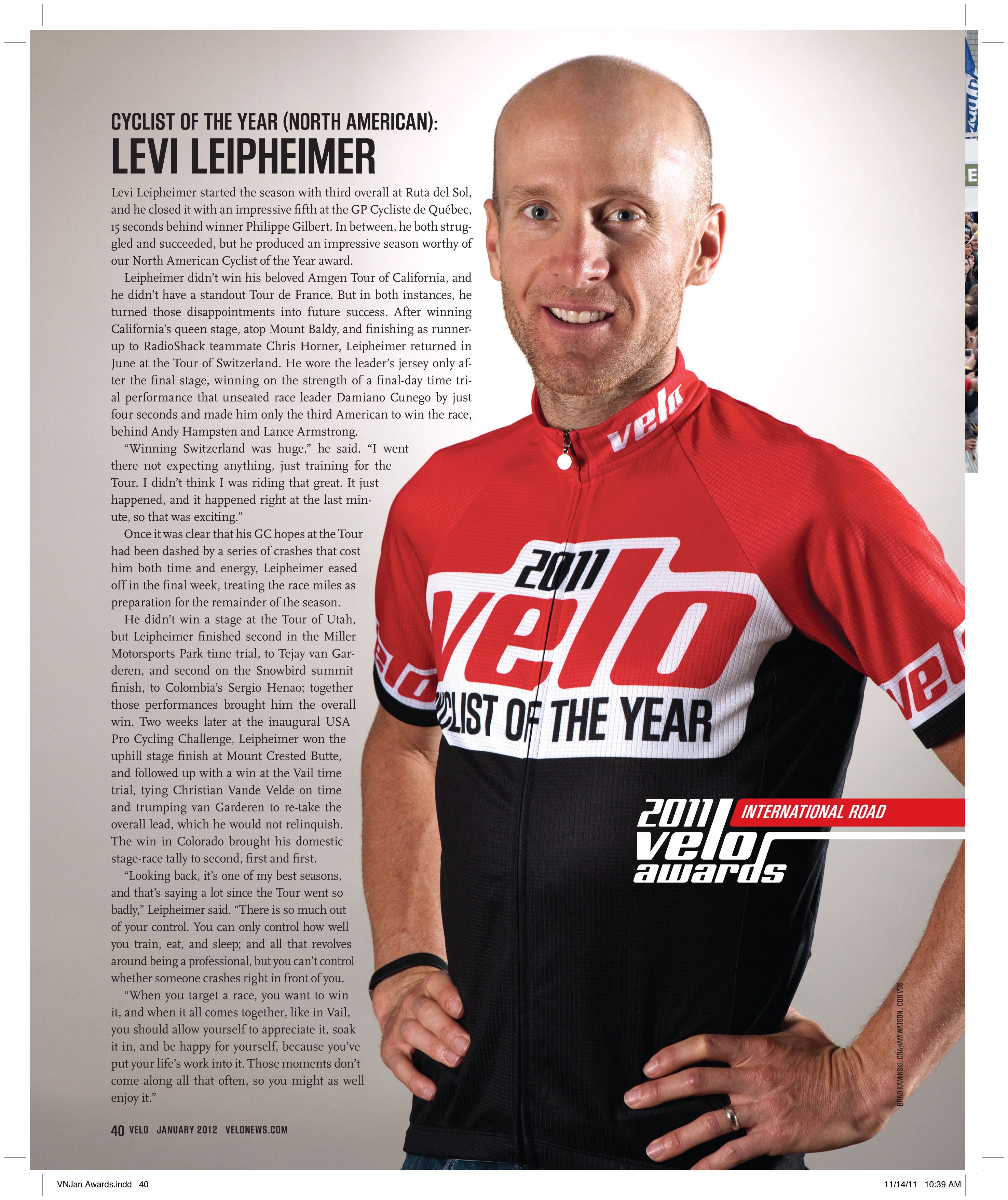 From the pages of Velo: The 2011 Velo Awards — North American Cyclist ...