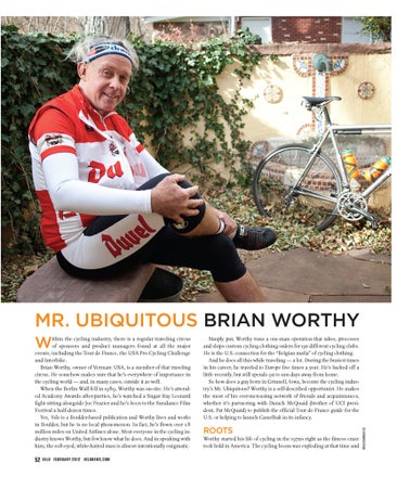 From the pages of Velo: Mr. Ubiquitous, Brian Worthy - Velo