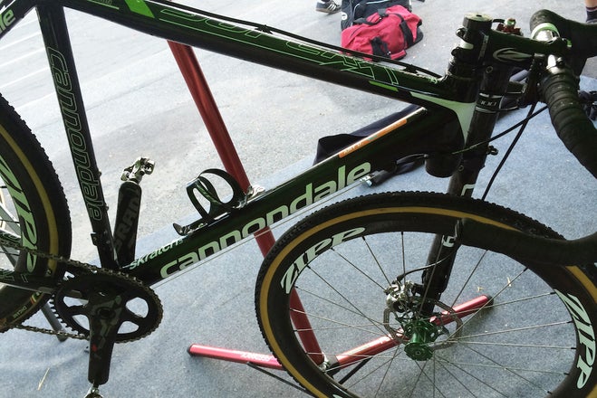 Tim Johnson testing cyclocross suspension fork - Velo