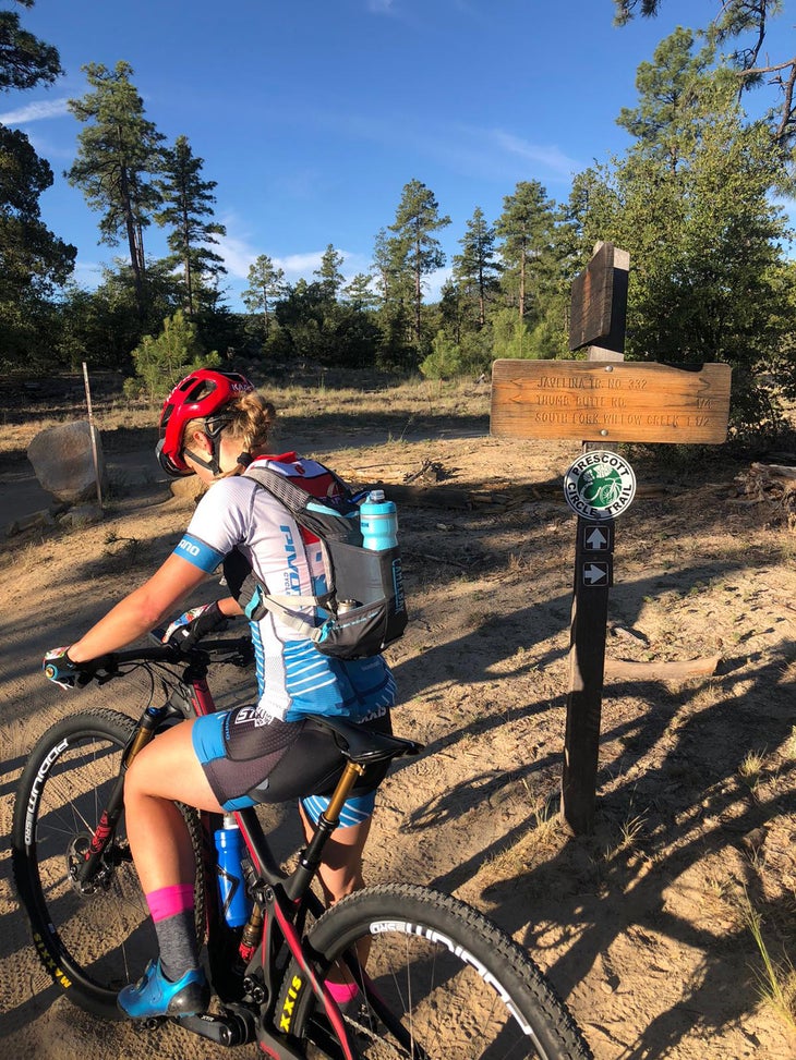 Pro mountain biker Chloe Woodruff sets FKT on the Prescott Circle Trail ...