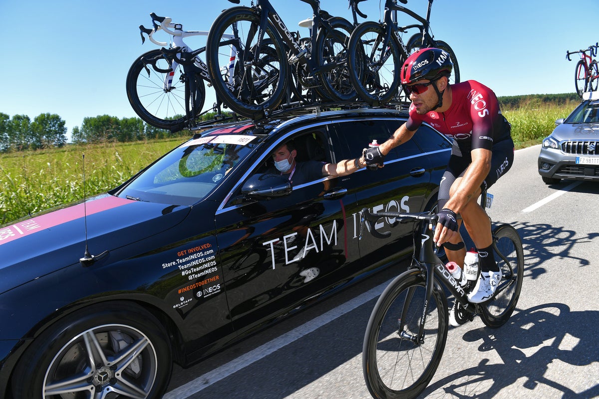 Four Team Ineos riders placed in quarantine after Leonardo Basso tests ...