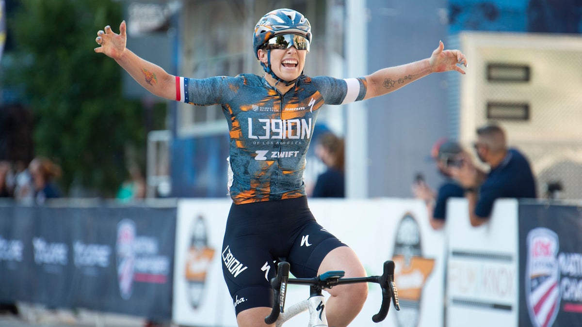 Kendall Ryan rides off the front to win 2021 U.S. national criterium ...