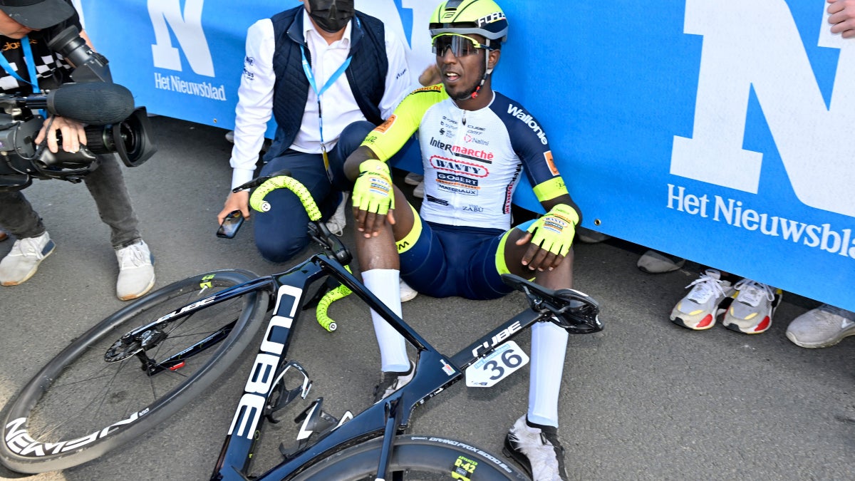 The bike Biniam Girmay raced to win Gent-Wevelgem: A Cube Litening C ...
