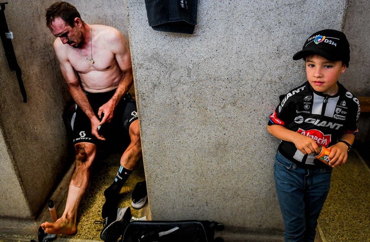 Getting the shot: Mathieu van der Poel in the Roubaix showers - Velo