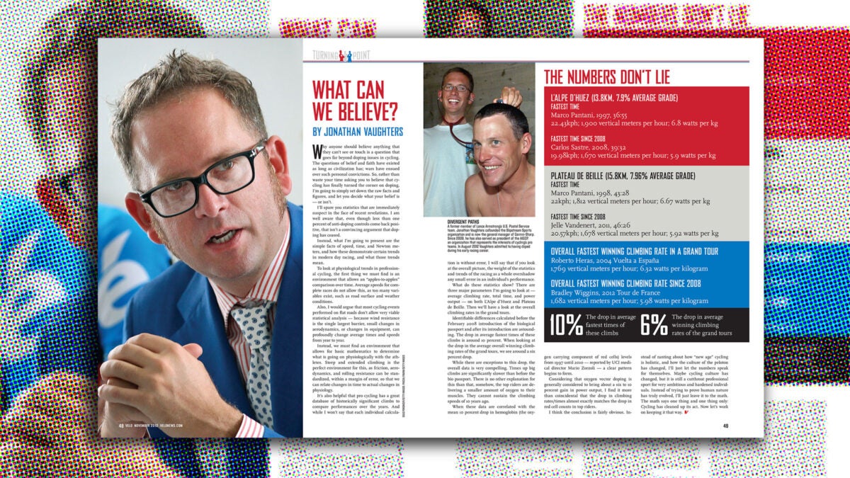 VN Archives: Jonathan Vaughters — What can we believe? - Velo