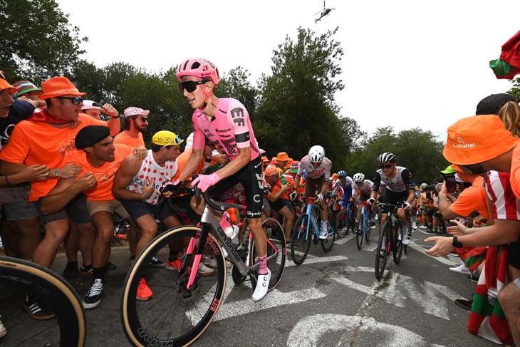 American Neilson Powless earns the first King of the Mountains jersey ...