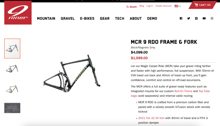 The Niner MCR 9 RDO Full Suspension Gravel Bike Was Ahead of Its Time ...