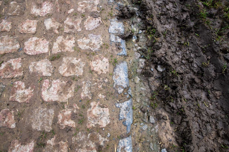 Muddy, Dangerous Conditions for 2024 Paris-Roubaix Cobbles