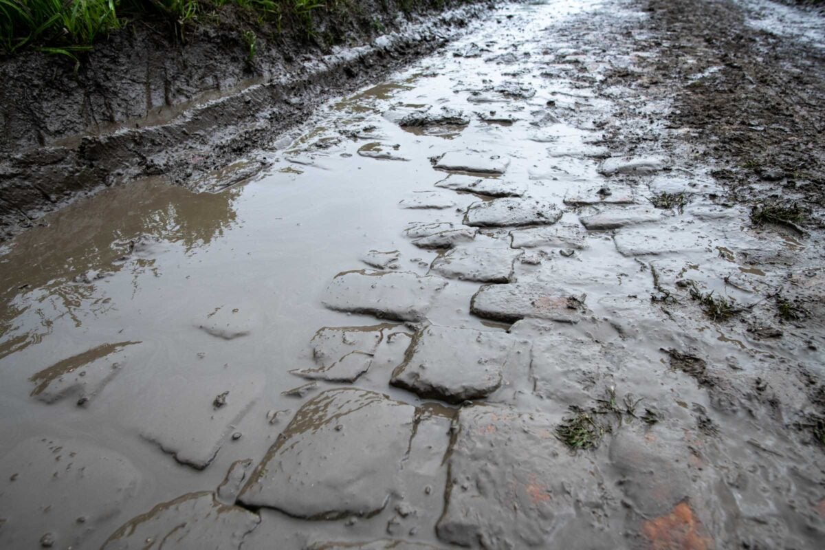 Muddy, Dangerous Conditions for 2024 Paris-Roubaix Cobbles
