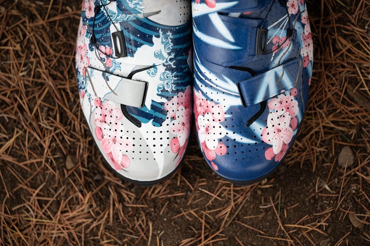 Custom Painted Shimano Cycling Shoes