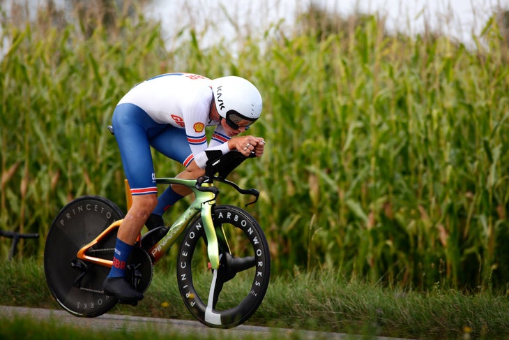 World Champs TT: Ganna Satisfied, Roglič Struggling
