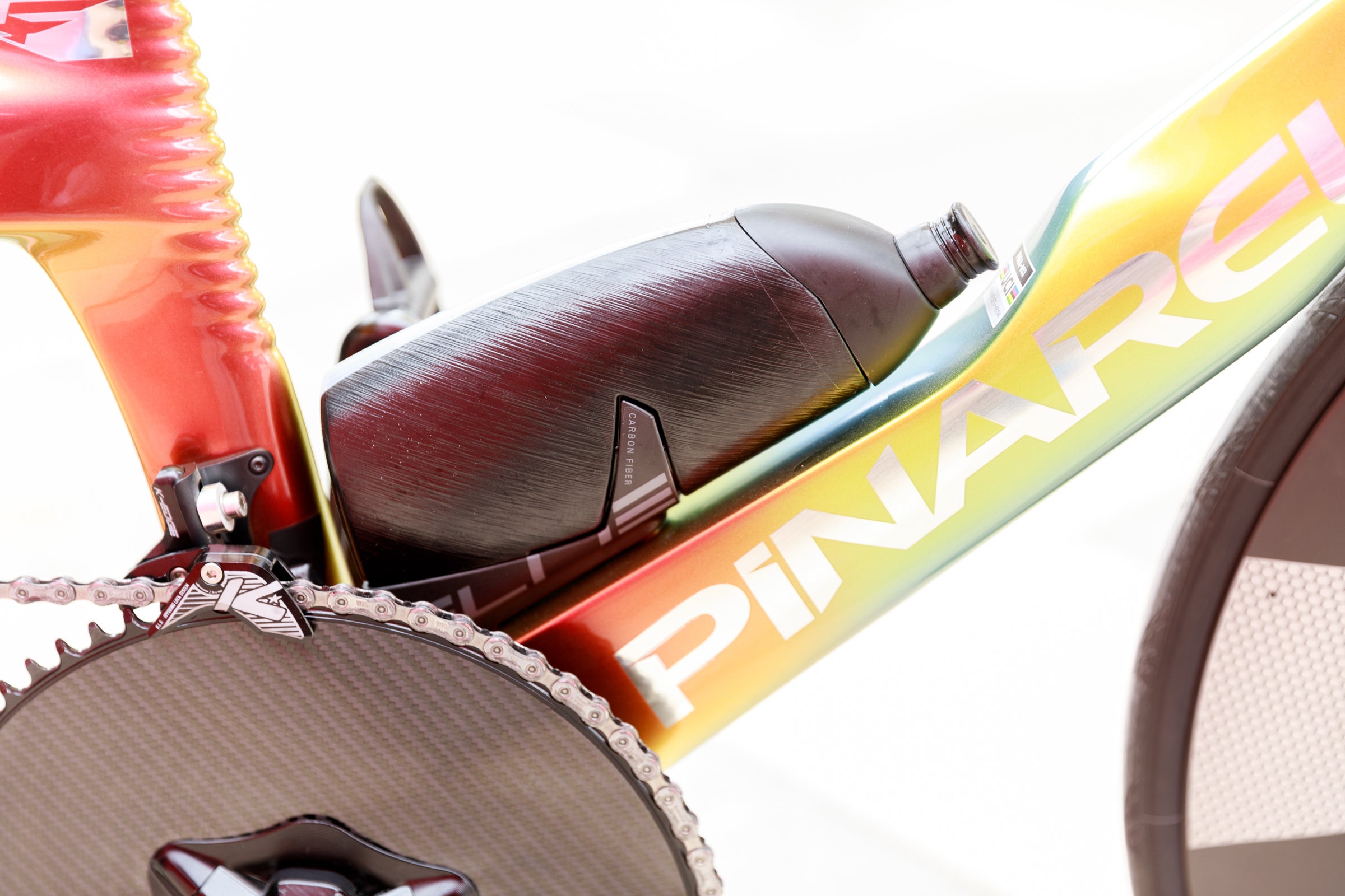 Check out the monster chainring on Josh Tarling's Pinarello TT bike