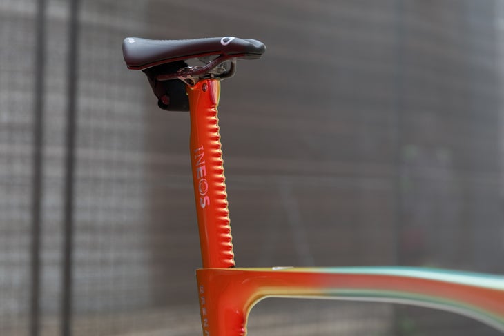 Check out the monster chainring on Josh Tarling's Pinarello TT bike