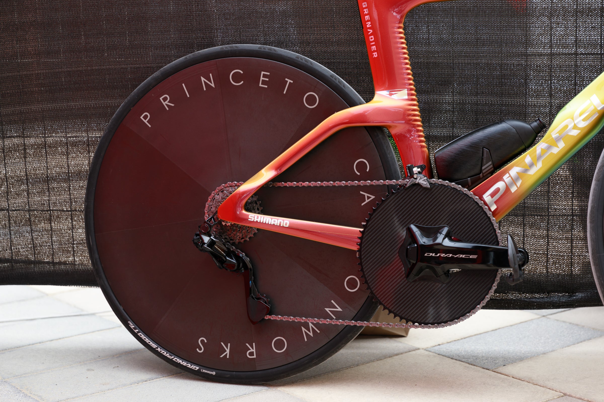 Check out the monster chainring on Josh Tarling's Pinarello TT bike
