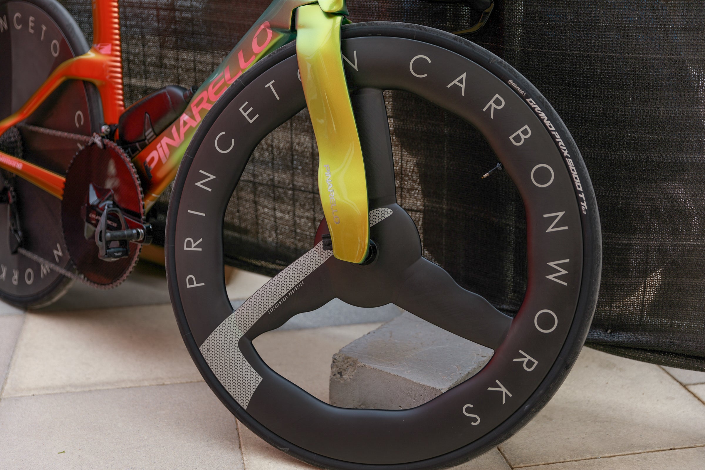 Check out the monster chainring on Josh Tarling's Pinarello TT bike