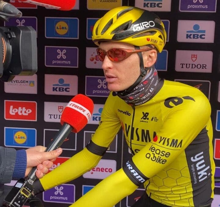 Jorgenson with Retro Oakleys in Surprise Gent-Wevelgem Start