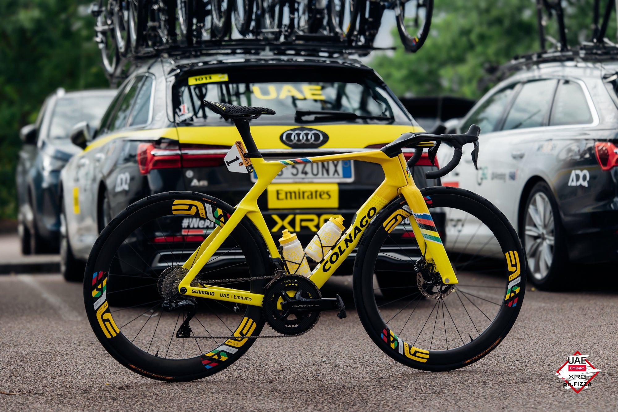 Tadej Pogačar's Yellow Colnago Y1Rs for the Tour de France