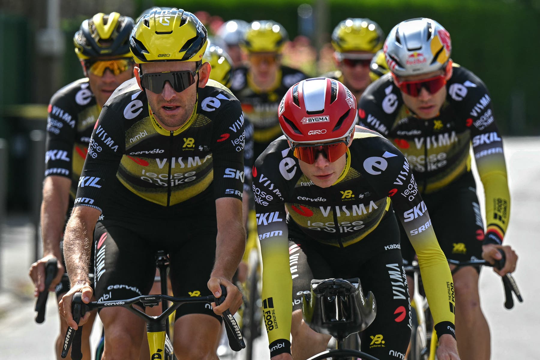 Spotted: We Have the Details on Visma-Lease a Bike's New Giro Aero Helmet